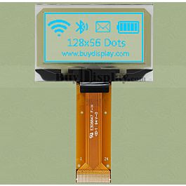Blue 1.51" Transparent OLED Display 128x56 Controller SSD1309 SPI