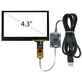 4.3" inch Capacitive Touch Screen USB Controller for Rasperry PI