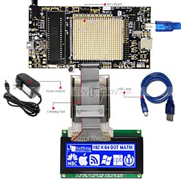 8051 Microcontroller Development Board for Graphic LCD ERM19264-3