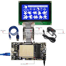 8051 Microcontroller Development Board for Graphic LCD ERM240128-2