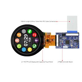 2.1 inch IPS 480x480 Round TFT LCD Display Module for Arduino Due