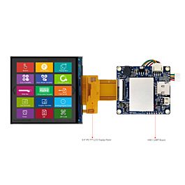 3.4 inch Square HMI Display 480x480 Intelligent Smart UART TFT LCD