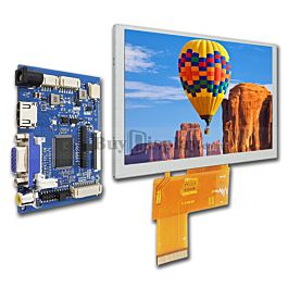 IPS 5" LCD Module HDMI,VGA,Video Driver Board and 800x480 TFT Display