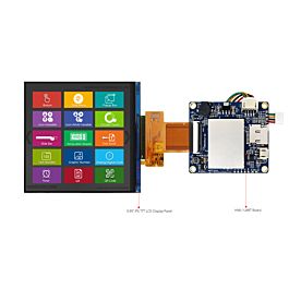 3.95 inch 720x720 Square HMI Display Intelligent Smart UART TFT LCD