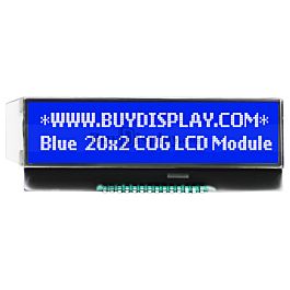 Blue 20x2 COG Character LCD Display NT7605 Controller Pin Header Connection