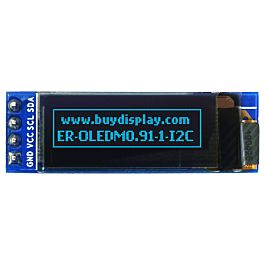 I2C Blue 0.91" inch OLED Display Module 128x32 Arduino,Raspberry Pi