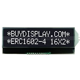 I2C Serial 3.3V Black Character 16x2 COG LCD Display w/Pin Connection