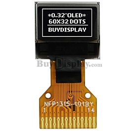 I2C White 0.32 inch OLED Display Panel 60x32 Pixels