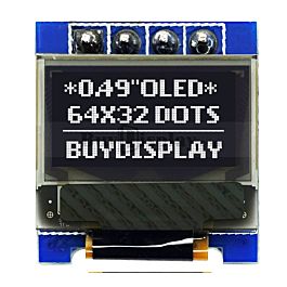 I2C White 0.49" inch OLED Display Module 64x32 Arduino,Raspberry Pi