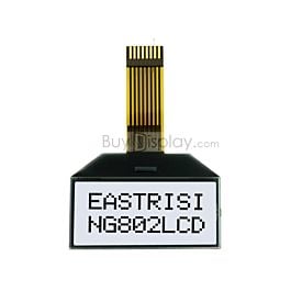 Serial COG 8x2 LCD Module I2C Character Display ST7032,Black on White
