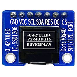 Serial SPI I2C White 0.42" inch Arduino,Raspberry Pi OLED Display 72x40