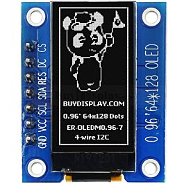 SPI I2C White 0.96 inch 64x128 OLED Display Module Arduino,Raspberry Pi