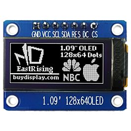 SPI White 1.09 inch OLED Display Module 128x64 Arduino,Raspberry Pi