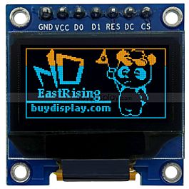 Yellow/Blue 0.96" OLED Display w/Breakout Board,Library for Arduino