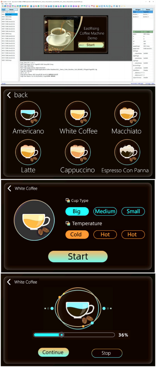 The Application of HMI Display in Smart Coffee Machines